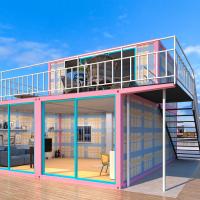 China 4 * 20ft Iso Shipping Container Home Prefab House Luxury Villa for sale