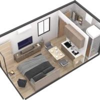 China Fold Out Container House Two Bedrooms Prefab for sale