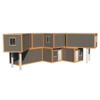 China 11' 12' Stacked Container House Prefabricated Tiny 4 Bedroom for sale