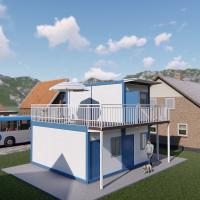 China Student Dormitory Two Storey Container House 20ft for sale
