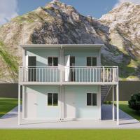 China 40ft Assembled Two Bedroom Home Prefab Expandable Container House for sale
