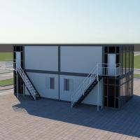 China Foam Cement Stainless Steel Sandwich Panel Container House 2 Story for sale