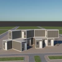 China Easy Quick Assembly Container House 2 Bedroom Fast Food Tiny Container Houses for sale