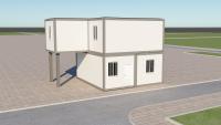 China Prefabricated Container Office Container Double Storey Homes 40ft 20ft for sale