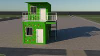 China Prefabricated Modular Container House 2 Story Container Home 3 Bedroom for sale