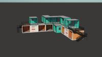 China 2 Storey 2 Bedroom Prefab Container Homes 43sqm for sale