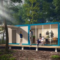 China 40ft Flat Pack Container House Modern Flat Pack Home Office for sale