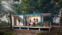 China Living Prefab Hotel Room 40ft Flat Pack Containers Luxury Leisure Holiday for sale