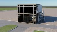 China 4m Flat Pack Container House Luxury Flat Pack Homes 2 Story for sale