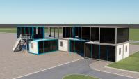 China 3m Flat Pack Container Shed Prefab Flat Roof House for sale