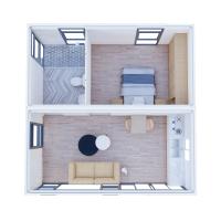China 6m Fast Assembly Container House 2 Floor Mobile Prefab House Flat Pack for sale