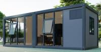 China Prebuilt Container Homes Modular Custom Glass Wall Quick Assembly Two Bedroom for sale