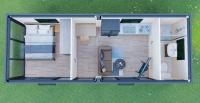 China Prebuilt Container Homes Modular Custom Glass Wall Quick Assembly Two Bedroom for sale