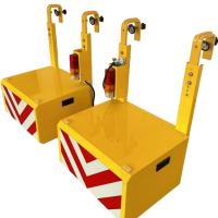 China RemovableTraffic Yellow Portable Vehicle Barricades With Wheels for sale