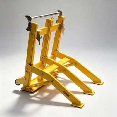 China Detachable Aluminum 200mm Security Wedge Barrier - Foldable Anti-Ram Vehicle Stopper with Traffic Yellow Finish for sale