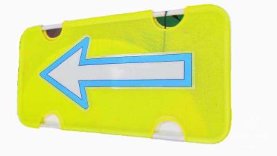 China Traffic Yellow Mesh Gauze Flashing Arrow Board with IP67 Waterproof EL Cold Light Film and Iron Bracket for sale