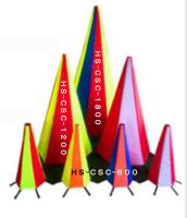 China Reflective 3.96kg 1800mm Weighted Collapsible Traffic Safety Cone with Aluminum Frame and Custom Printing for sale