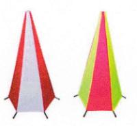 China Collapsible Iron Reflective Traffic Cone 600mm with Custom Sizes 1200mm 1800mm and Aluminum Frame Construction for sale