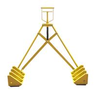 China Aluminum 4T 2.2kg Manual Parking Lock for Slope Vehicle Security and Displacement Prevention for sale