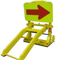 China Anti Collision 660mm Width Portable Vehicle Barricade with Wheels - Foldable Security Barrier for Building Access Control for sale