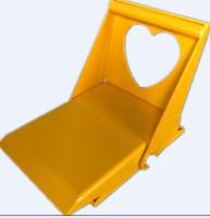 China Traffic Yellow 4T Parking Space Blocker 343×283×350mm Aluminum Wheel Lock with Rubber Base for sale