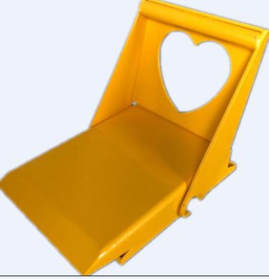 China Traffic Yellow 4T Parking Space Blocker 343×283×350mm Aluminum Wheel Lock with Rubber Base for sale