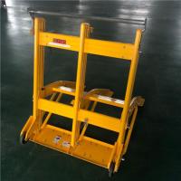 China Detachable RAL 1003 Portable Vehicle Barricade - 25kg Foldable Construction Safety Barrier with Wheel System for sale