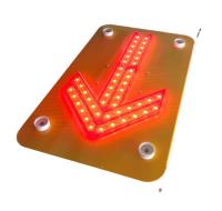 China Aluminum LED Arrow Board Sign 3.0kg 0.81×0.4m Construction Traffic Warning Light with Solar Power for sale