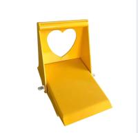 China Foldable Anti-Skid Parking Space Blocker 343x283x241mm Heart Design 5kg Portable Vehicle Wheel Stopper for sale