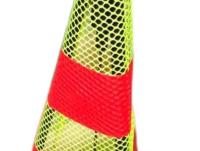 China Reflective Collapsible Road Traffic Cones 600mm 1200mm 1800mm Textile Material Foldable Safety Markers for sale