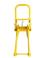 China Lightweight Aluminum Foldable Crash Barrier with Wheeled Design for Portable Vehicle Barricade for sale
