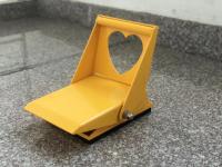 China 5KG Foldable Anti-Theft Wheel Lock with 351×283×112mm Folded Size - Yellow Love-Shaped Parking Security Device for sale
