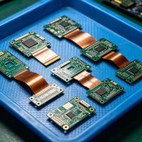 China Blue Soldermaskcolor Rigid Flex PCB Assembly Thickness 0.2mm 3.0mm Minimum Trace Spacing 3 Mil for sale
