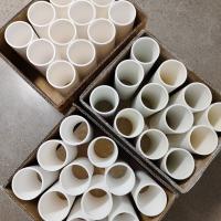 China Hot Pressed White Boron Nitride Insulation Sleeve Ceramic Parts For Polycrystalline Furnace for sale
