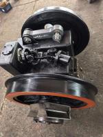 China Heavy Duty Integrated Gearbox Traveling Device Polyurethane Rim Wheel Set for sale