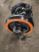 China Heavy Duty Integrated Gearbox Traveling Device Polyurethane Rim Wheel Set for sale