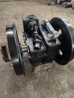 China Heavy Duty Integrated Gearbox Traveling Device Polyurethane Rim Wheel Set for sale