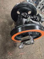 China Heavy Duty Integrated Gearbox Traveling Device Polyurethane Rim Wheel Set for sale