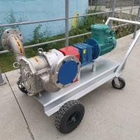 China Stainless Steel PTFE Handcart Lobe Pump , Anti Aging Lobe Mobile Diesel Water Pumps for sale
