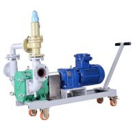 China Stainless Steel PTFE Handcart Lobe Pump , Anti Aging Lobe Mobile Diesel Water Pumps for sale