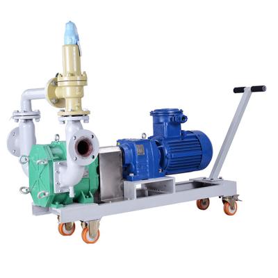 China Stainless Steel PTFE Handcart Lobe Pump , Anti Aging Lobe Mobile Diesel Water Pumps for sale