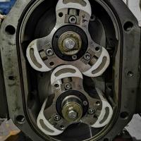 China Rotary Practical Industrial Lobe Pump Wear Resistant Flange DN150 for sale