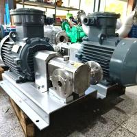 China Practical SS304 Sanitary Lobe Pump , 600Rpm Sanitary Positive Displacement Pump for sale