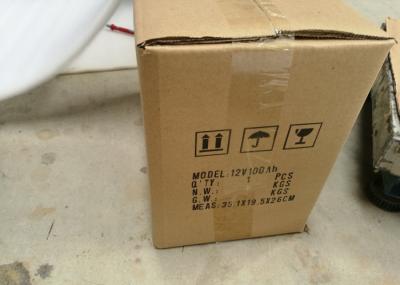 China Gel 12v 100ah Deep Cycle Battery For Solar Storage With Front Terminal , UL Approved for sale