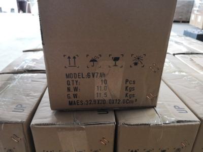China AGM Rechargeable Lead Acid Battery 6 Volts 6Ah Long Service Life With Black Color for sale