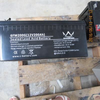 China High Rate Shock Proof VRLA AGM SMF 12V Lead Acid Battery 200ah For LED Lighting for sale