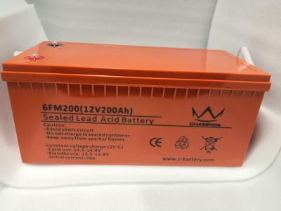 China Electric Bike / Golf Cart 6FM200 AGM Lead Acid Battery 200AH With ISO9001 / ISO14001 for sale