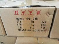 China Rechargeable Solar Lead Acid Battery 12 Volte For Electric Powered Bicycle for sale