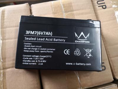 China Low Discharge Sealed Lead Acid Battery 6v 7ah For Communication Systems for sale