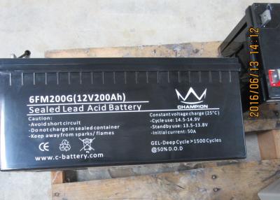 China High Safety AGM Lead Acid Battery 12V 200AH With Vent Valve Design for sale